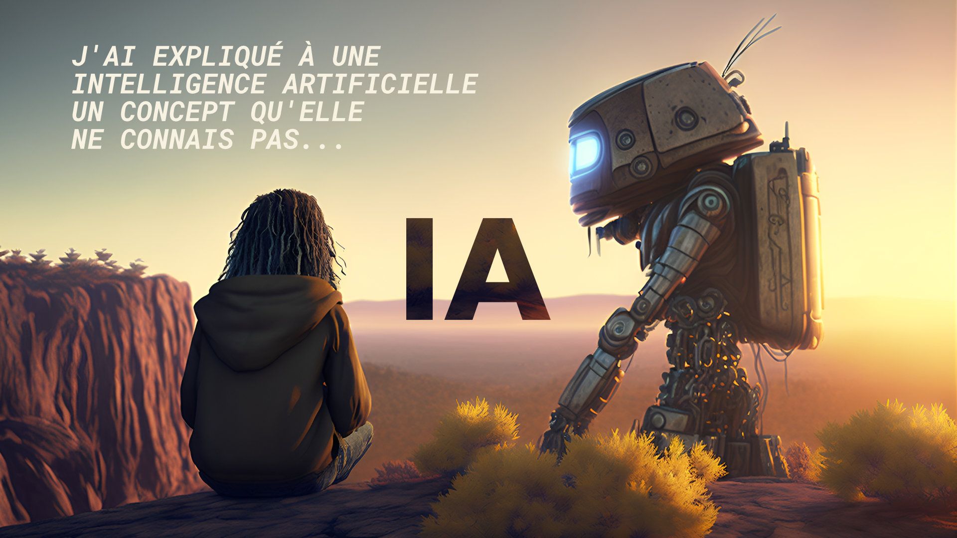 Conversation avec une intelligence artificielle.